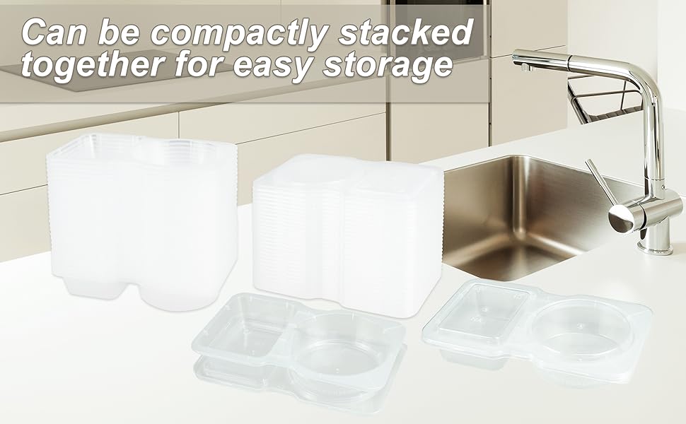 Amazon.com: KFAREJGOAE Two Compartment Containers with Lids Little ...