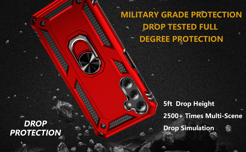 Amazon.com: Dionsibei Military Grade Drop Impact for Samsung Galaxy A25 5G Case 360 Metal ...