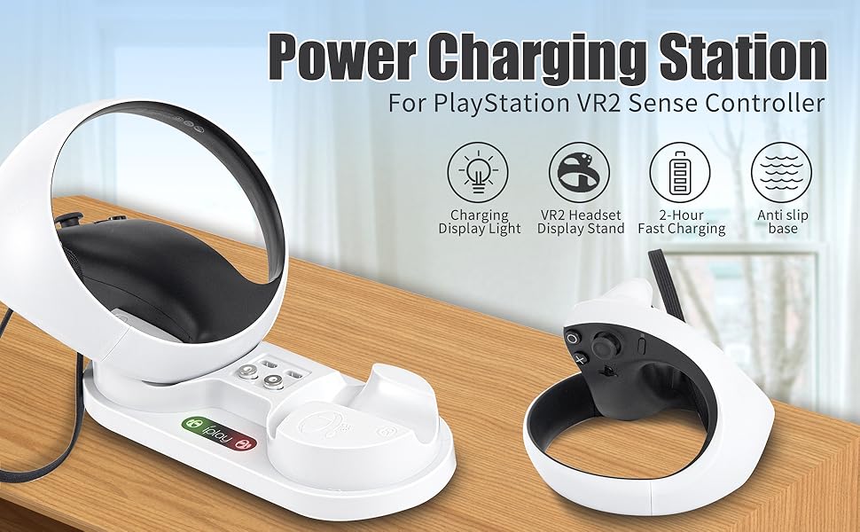 Amazon.com: PS VR2 Controller Charging Station, PSVR 2 Double Controller Quickly Charging Dock ...
