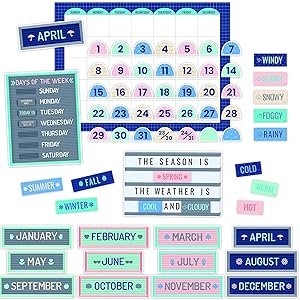 Amazon.com : Creative Teaching Press Bold & Bright Calendar Set, CTP ...