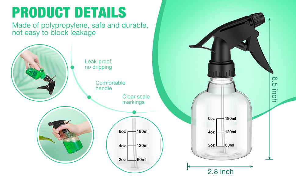 Amazon.com: 24 Pieces Empty Spray Bottles for Cleaning Solutions Refillable Container Adjustable ...