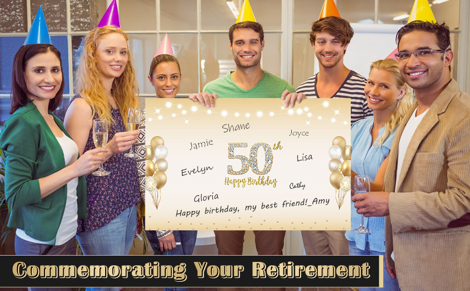 Amazon.com: Kuxriox Large 50th Birthday Card With Envelope, Black Gold Happy 50th Birthday Giant ...