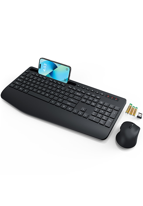 Amazon.com: Wireless Keyboard and Mouse Combo, 9 Backlit Effects, Wrist ...