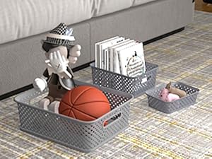 Amazon.com - MaxGear Organization and Storage 3 Packs, Plastic Storage ...