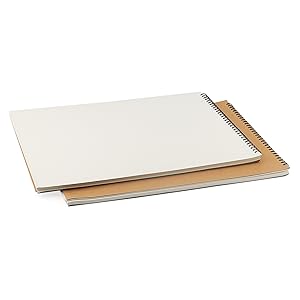 LEXININ 4 PCS A3 Spiral Bound Landscape Sketchbook, A3 Drawing Sketchbook, 30 Sheets/60 Pages ...