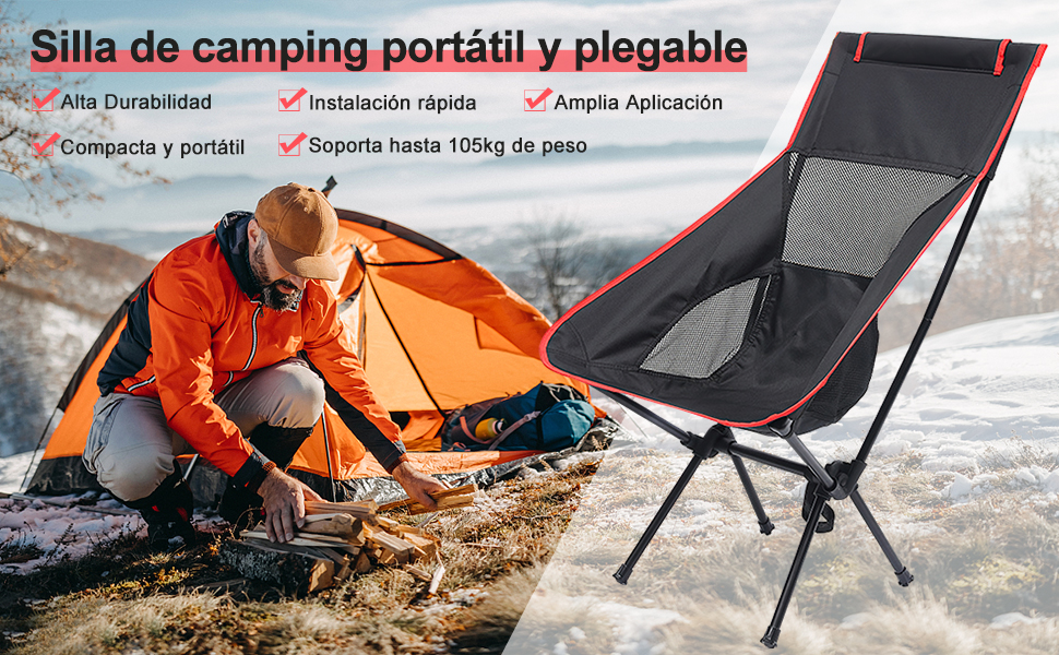 STAYOUNG Sillas De Camping - Silla Plegable Ultraligera Portátil para Camping, Jardín, Playa O ...