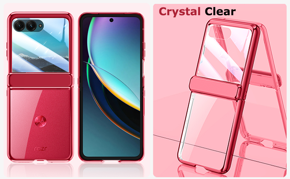Amazon.com: YQODSZ for Motorola Razr+ 2023 Case with Integrated Screen Protector, Crystal Clear ...