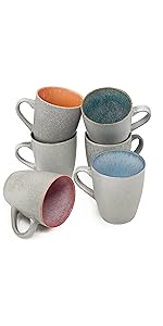 Amazon.com: BTaT- Coffee Mug Set, Set of 6, 14 oz(415ml), Coffee Cup ...