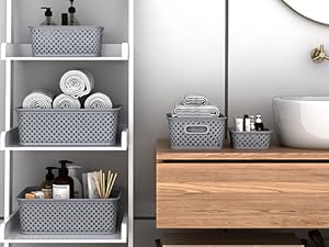 Amazon.com - MaxGear Organization and Storage 3 Packs, Plastic Storage ...