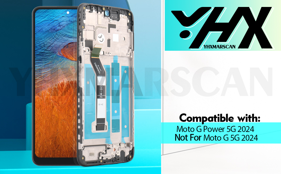Amazon.com: YHXMARSCAN Screen for Motorola Moto G Power 5G 2024 XT2415 LCD Display Replacement ...
