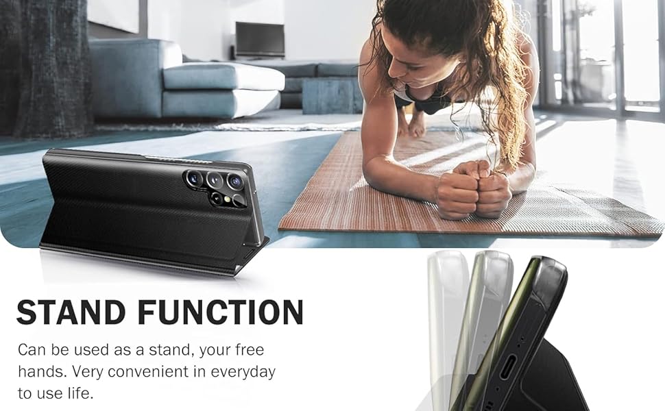 for Samsung Galaxy S25 Ultra Case View Clear Smart Window, with Kickstand for Samsung S25 Ultra ...