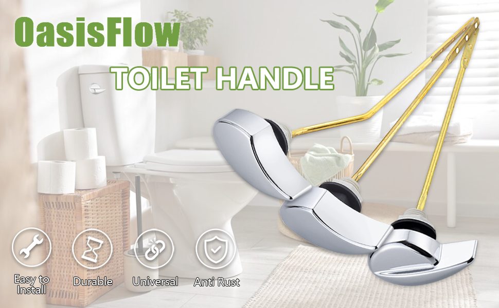 OasisFlow Toilet Flush Tank Lever Replacement Compatible with TOTO THU004-CP Trip Lvr for ST701 ...