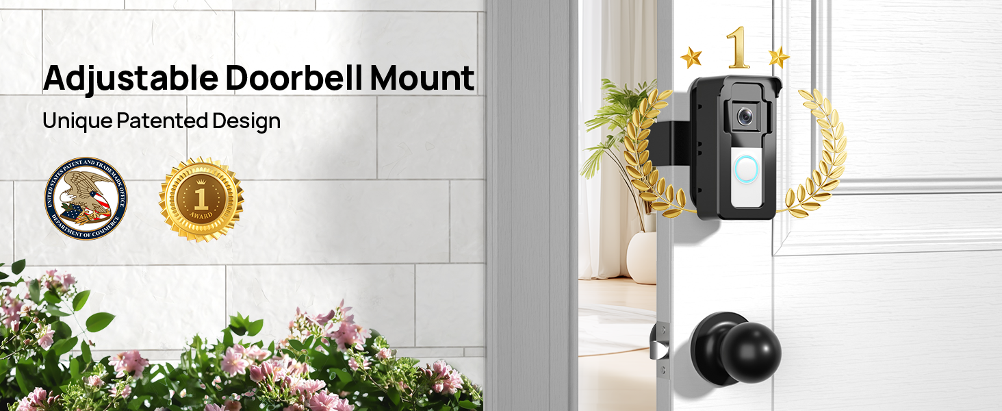 Amazon.com: Ring Doorbell Mount No Drill: Blink DoorBell Camera Adjustable Angle Holder - Anti ...