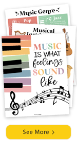 Amazon.com : Hadley Designs 9 Greenery Music Classroom Posters - Choir ...