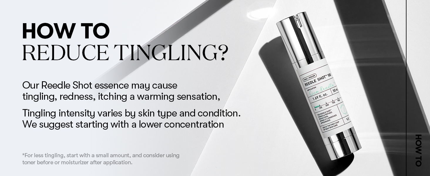 VT COSMETICS CICA Reedle Shot 100 Essence, Daily Face Essence, Centella Complex, Hyaluronic Acid ...