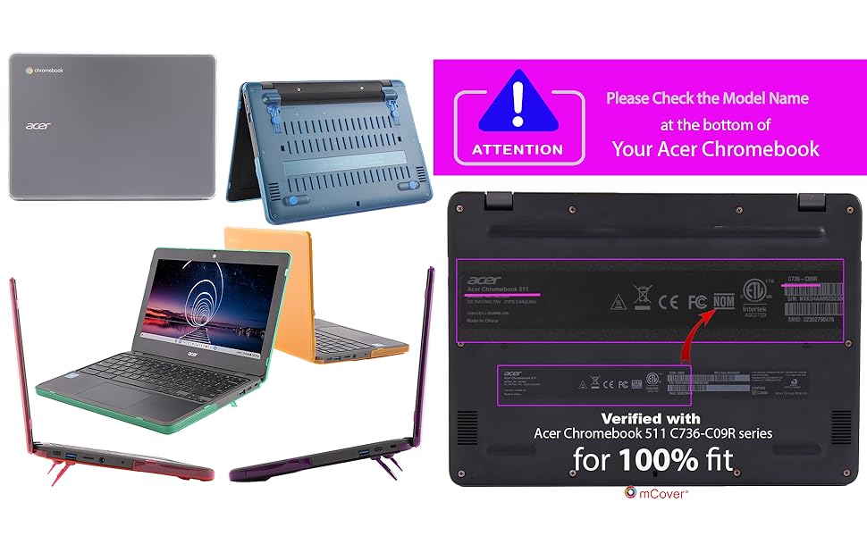 Amazon.com: mCover Hard Case Only Compatible for 2023-2024 11.6" Acer Chromebook 511 C736 Series ...