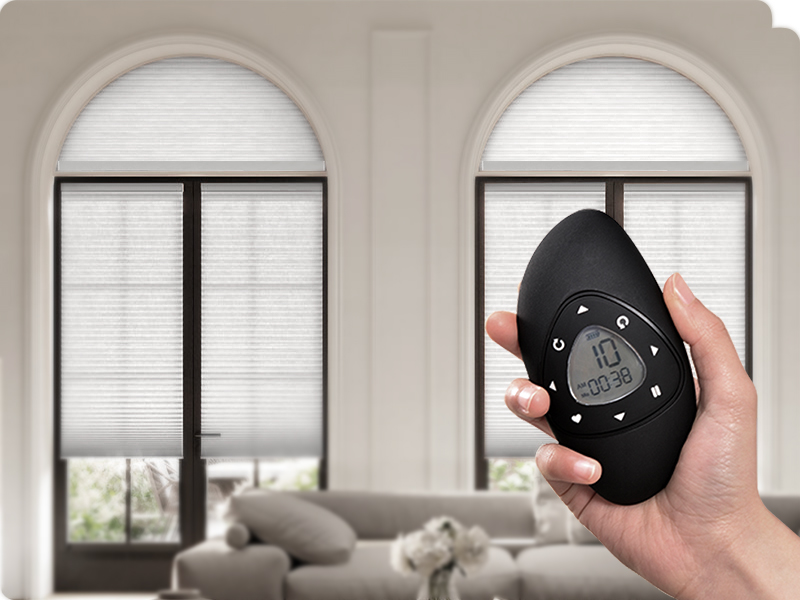 Amazon.com: Graywind Smart Angled Blinds Compatible with Alexa Google Motorized Right Trapezoid ...