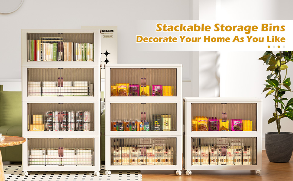 Amazon.com - YFXCVSL 102Qt Folding Storage Bins with Lids, Closet ...