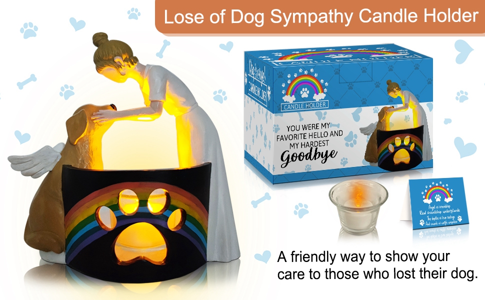 Amazon.com: pinata Dog Memorial Gifts for Loss of Dog,Pet Memorial Gift Paw Candle Holder,Dog ...