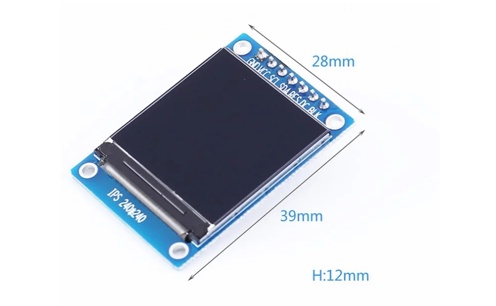 TECHTONICS 1.3 Inch 240x240 RGB TFT IPS LCD Display Module 7pin ST7789 ...