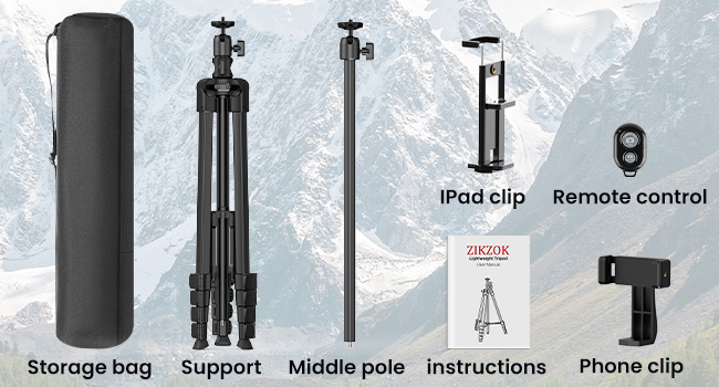 Amazon.com: 70" Phone Tripod & Selfie Stick, Horizontal Overhead Tripod, Extendable Camera Cell ...