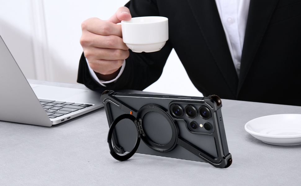 Amazon.com: OGRANEE Z Case for Samsung Galaxy S25 Ultra Metal Frameless with Magnetic Kickstand ...