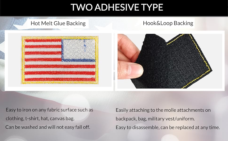 Amazon.com: LEMIBK 4PCS American Flag Patches, Embroidered Iron on/Sew on US USA Flag Patches ...