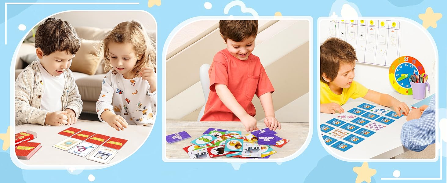 Amazon.com: Kids Card Games, Go Fish, Old Maid, Memory Match and Crazy ...