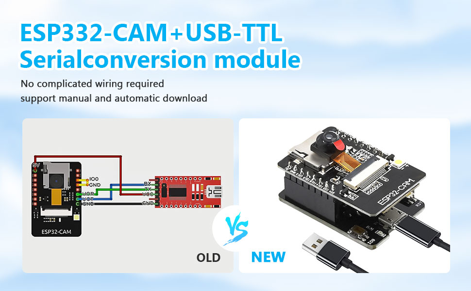 APKLVSR ESP32 Cam,ESP32 Cam WIFI/Bluetooth modulo,ESP32 Dual Core Micro ...