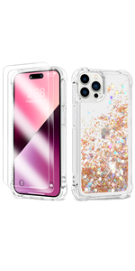 Amazon.com: ANSHOW for Google Pixel 7 Pro Case Glitter, Shockproof Clear TPU Google Pixel 7 Pro ...