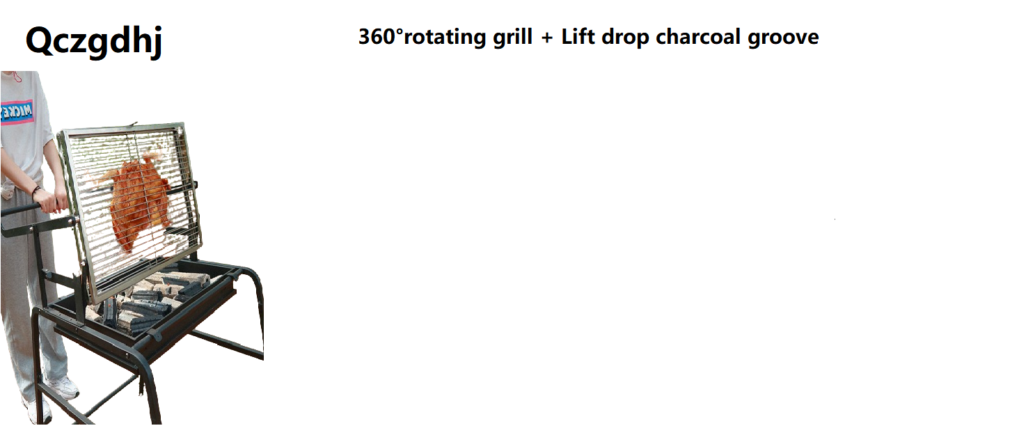 Amazon.com: Stainless Steel Rotating Grill, 360° Rotating Charcoal Grills, Heavy Duty Charcoal ...