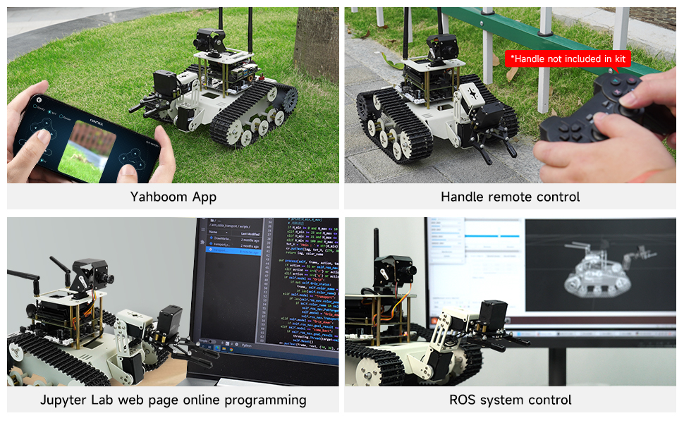 Amazon.com: Yahboom Tank Chassis Robot with AI Camera DIY Programmable ...