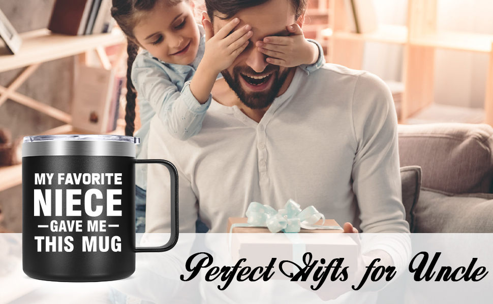 Amazon.com: LiqCool Uncle Gifts, My Favorite Niece Gave Me This Mug, Unique Gifts for Men, Uncle ...