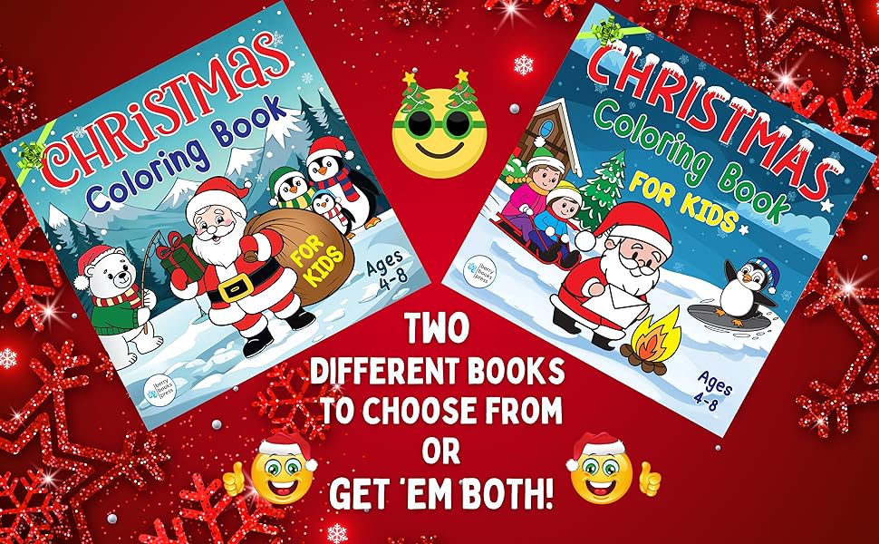 Christmas Coloring Book for Kids Ages 4-8: 50 Big, Bold and Fun Holiday ...