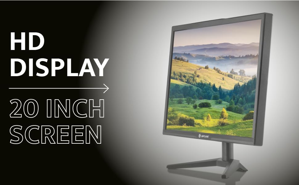 Lapcare LED Monitor LM21WHD – 20’’(50.8CM) with 1600 x 900 HD Quality & VGA+HDMI Ports | PC ...
