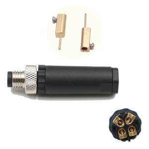 Amazon.com: 2Pcs M8 4 Pin Female Connector, Unshiled Field Assembly ...