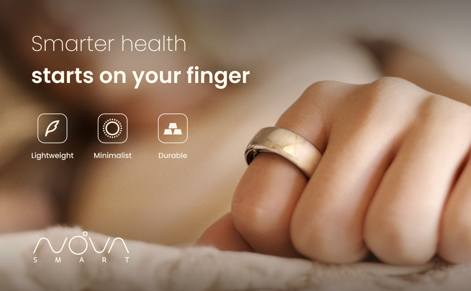 Amazon.com: Smart Ring - Nova AI Health Tracker with Sleep, Stress, Fitness, Heart Rate ...