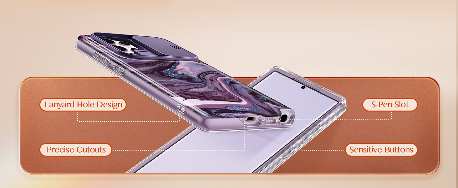 Amazon.com: GVIEWIN for Samsung Galaxy S23 Ultra Case with Slide Camera Cover, [Built-in Screen ...