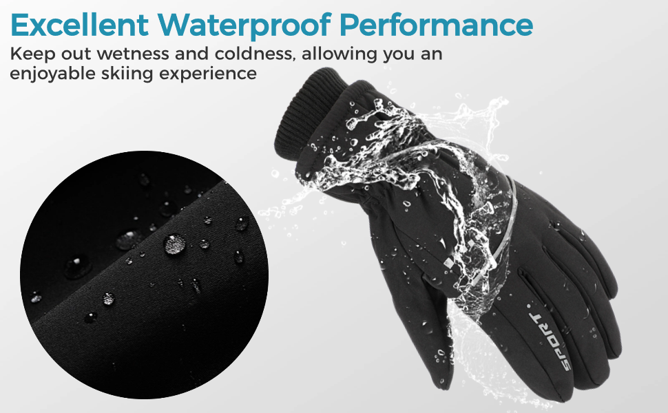 Amazon.com : GEKMOR Ski Gloves,Men’s Winter Snowboard Gloves Thermal Gloves Waterproof Warm Snow ...