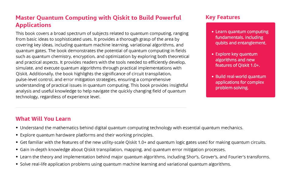 Mastering Quantum Computing with Qiskit: Master the Fundamentals, Explore Algorithms, and Build ...