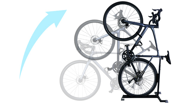 CCLIFE Fahrradständer Boden 2er von Mountainbike und Rennrad Freistehend Vertikaler und ...