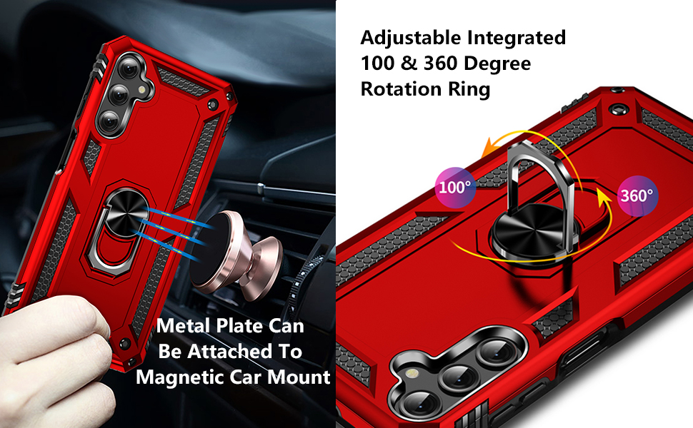 Amazon.com: Dionsibei Military Grade Drop Impact for Samsung Galaxy A15 5G Case 360 Metal ...