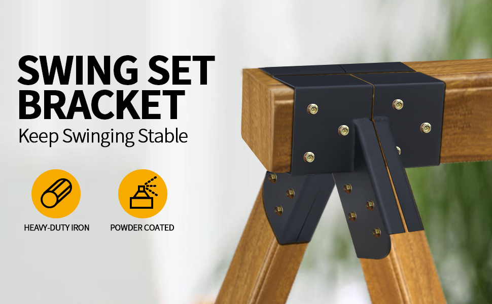 Amazon.com: Heavy-Duty DIY Wooden Swing Set Kits - Metal Bracket and ...