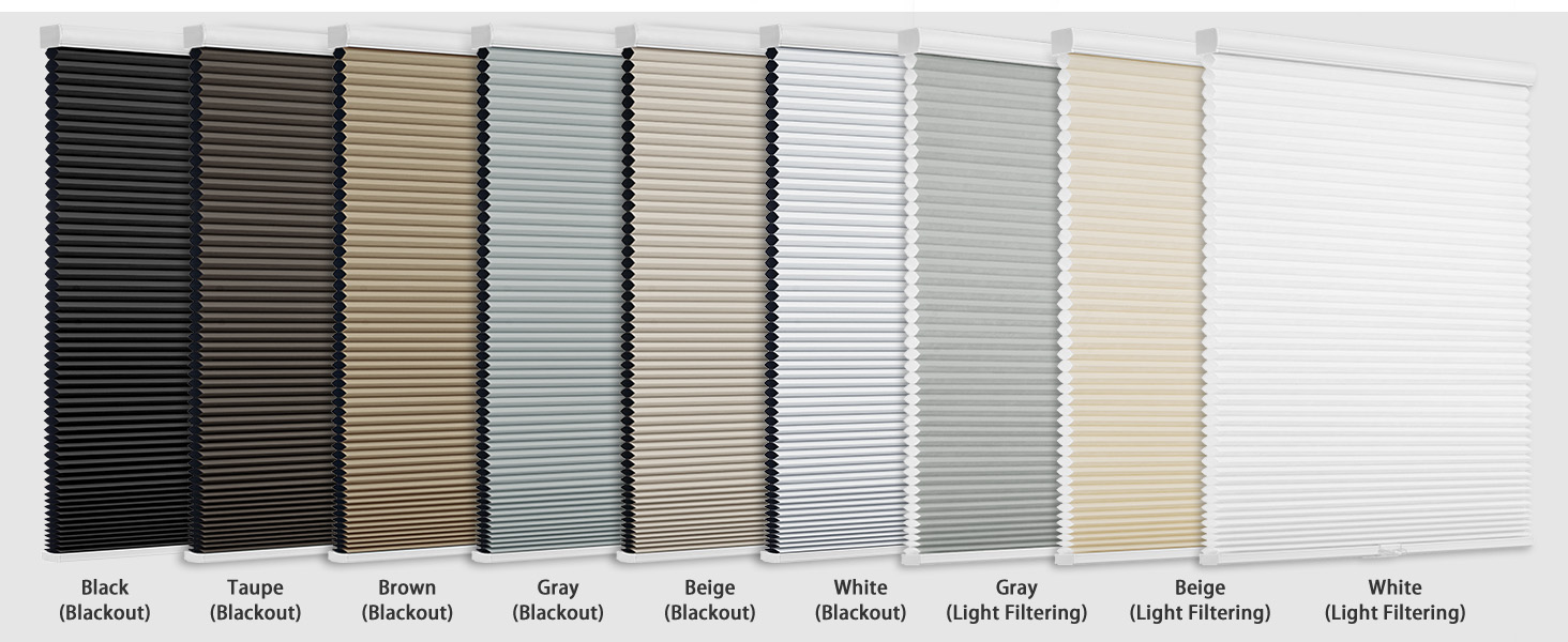 Amazon.com: Changshade Blackout Blinds Black Out Shade for Indoor Windows, Cordless Cellular ...