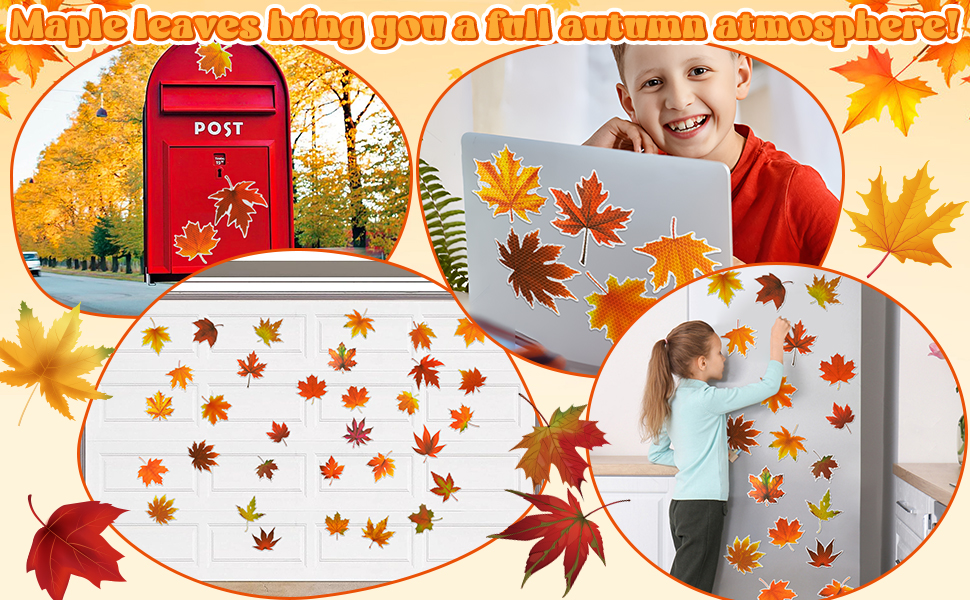 Amazon.com: H1vojoxo 32PCS Fall Reflective Magnet Car Decorations Happy ...