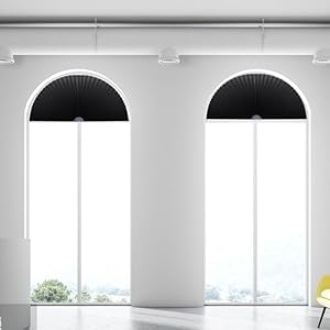 Amazon.com: Arch Window Shade Curtains Half Circle Moon Pleated Fabric Blinds Semi Circle ...