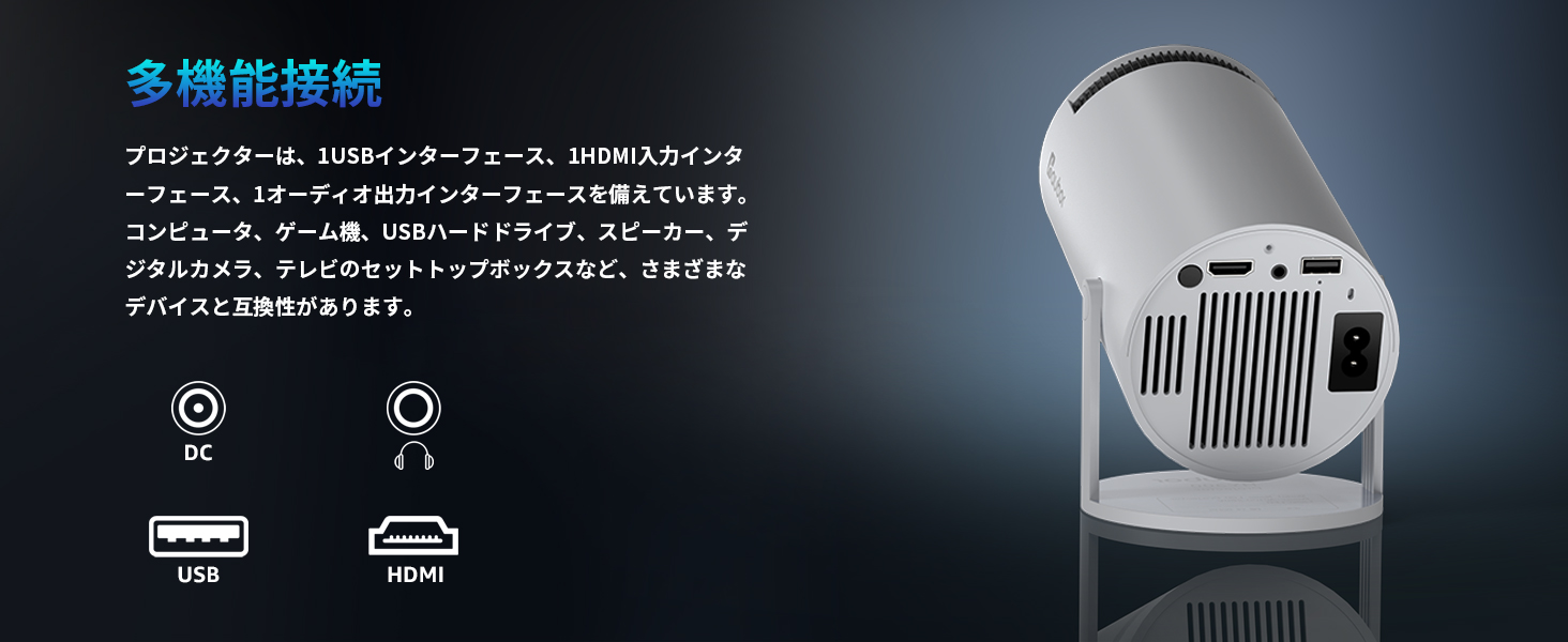 Amazon.co.jp: 【超小型&180°回転】aubor プロジェクター Android TV 11.0 高輝度 10000lm 家庭用 4K対応 5GWiFi Bluetooth5.2 ...