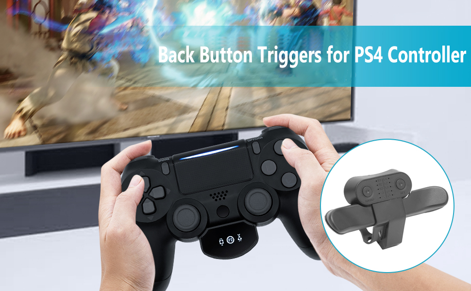 Dpofirs Back Button Triggers for PS4 Controller, Gamepad Back Button with 10 Function Key ...