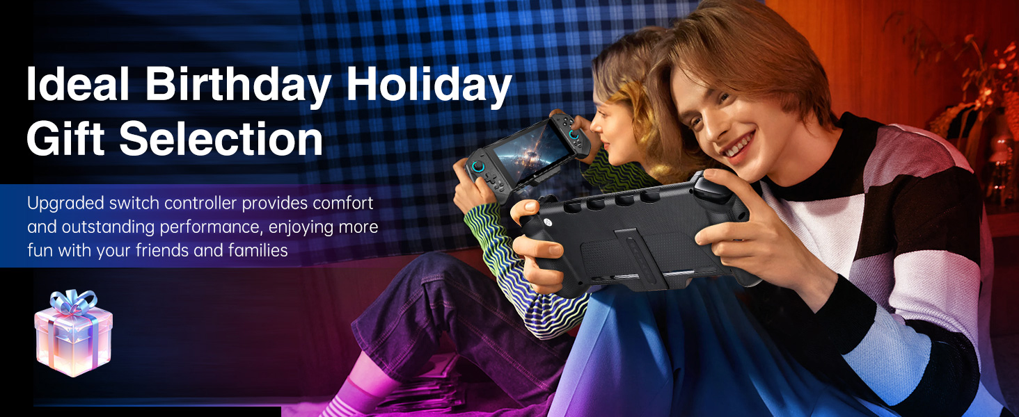 Amazon.com: Controller for Switch/OLED Inline Gaming Handle with 6-axis Gyroscope Function RGB ...