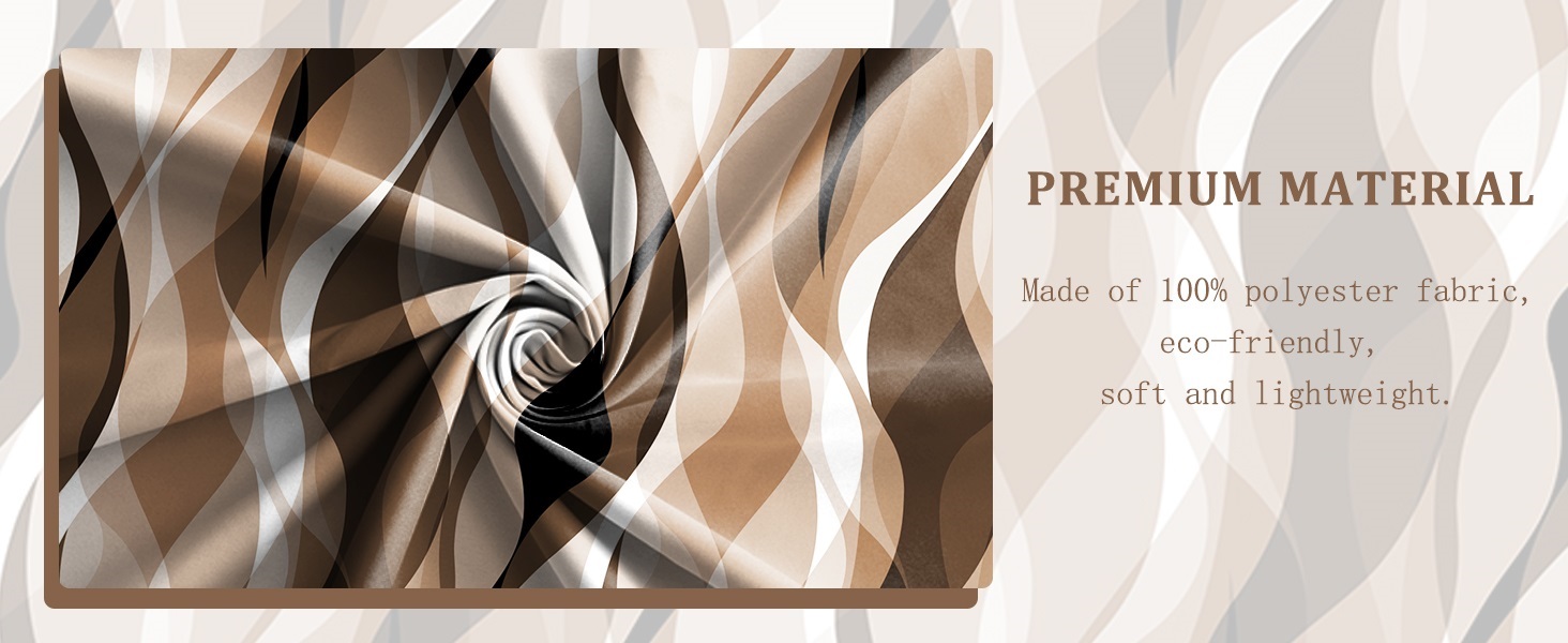 Amazon.com: Ruelvth Brown Shower Curtain, Modern Abstract Grey and Brown Striped Shower Curtain ...